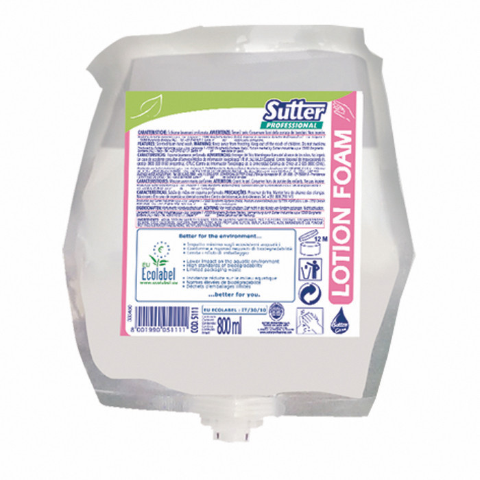 LOTION FOAM ECOLABEL 800ML - Boutique Adelya Terre d Hygiène